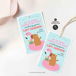 Have a Great Summer Gift Tag Printable INSTANT DOWNLOAD Editable End of ...