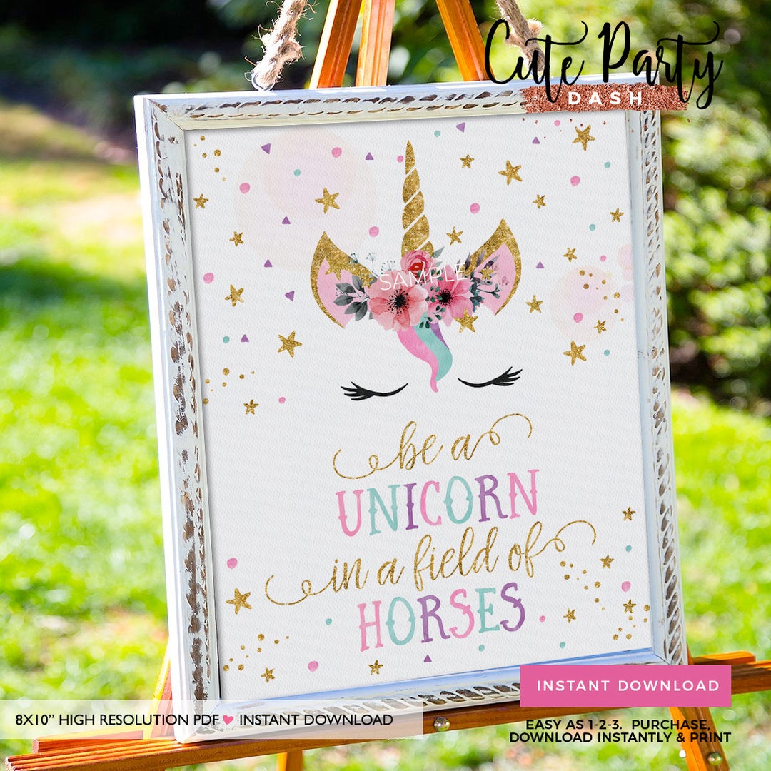 INSTANT DOWNLOAD - Unicorn Birthday Decorations Unicorn Birthday ...