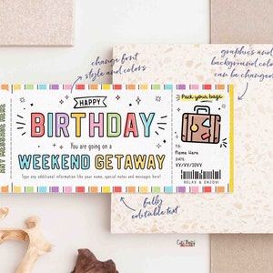 Editable Surprise Trip Ticket Template: Birthday Getaway Voucher ...