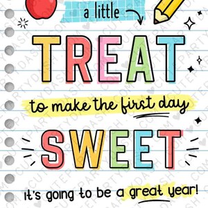 Welcome Back to School Gift Tag EDITABLE First Day of School Gift From ...