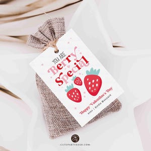 You Are Berry Special Valentine Gift Tag Printable INSTANT DOWNLOAD ...