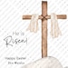 He is Risen Easter Gift Tag Printable INSTANT DOWNLOAD Editable ...