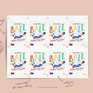 Have a Ball This Year Tag INSTANT DOWNLOAD Back to School Gift Student ...