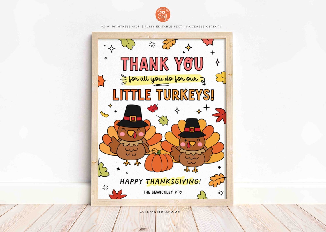 Editable Thanksgiving Gift Card Holder: Teacher Thank You (printable ...