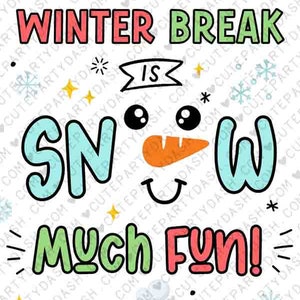 Editable School's Out Winter Break Christmas Gift Tag Printable INSTANT ...