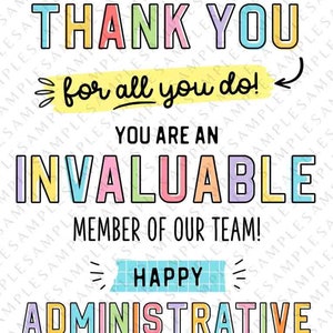 Administrative Professionals Day Gift Tag Employee Appreciation Week ...