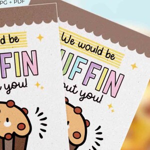 Editable We Would Be Muffin Without You Gift Tags, Printable Staff ...