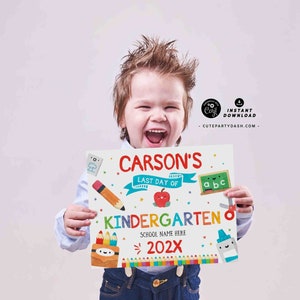 Editable First Day of School Sign Bundle Printable INSTANT DOWNLOAD ...