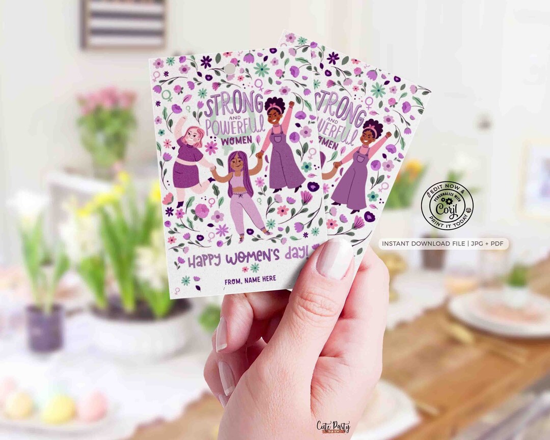 International Women's Day Gift Tag: Editable Printable (instant ...