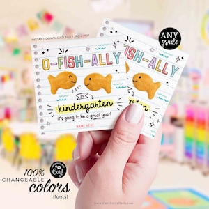 Goldfish Crackers Back to School Gift Tag: Editable Teacher/student ...