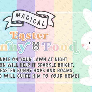INSTANT DOWNLOAD Magical Easter Bunny Food Tag Printable Kids Easter ...