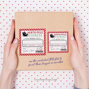 Christmas North Pole Express Gift Label, Naughty Nice List Approved ...