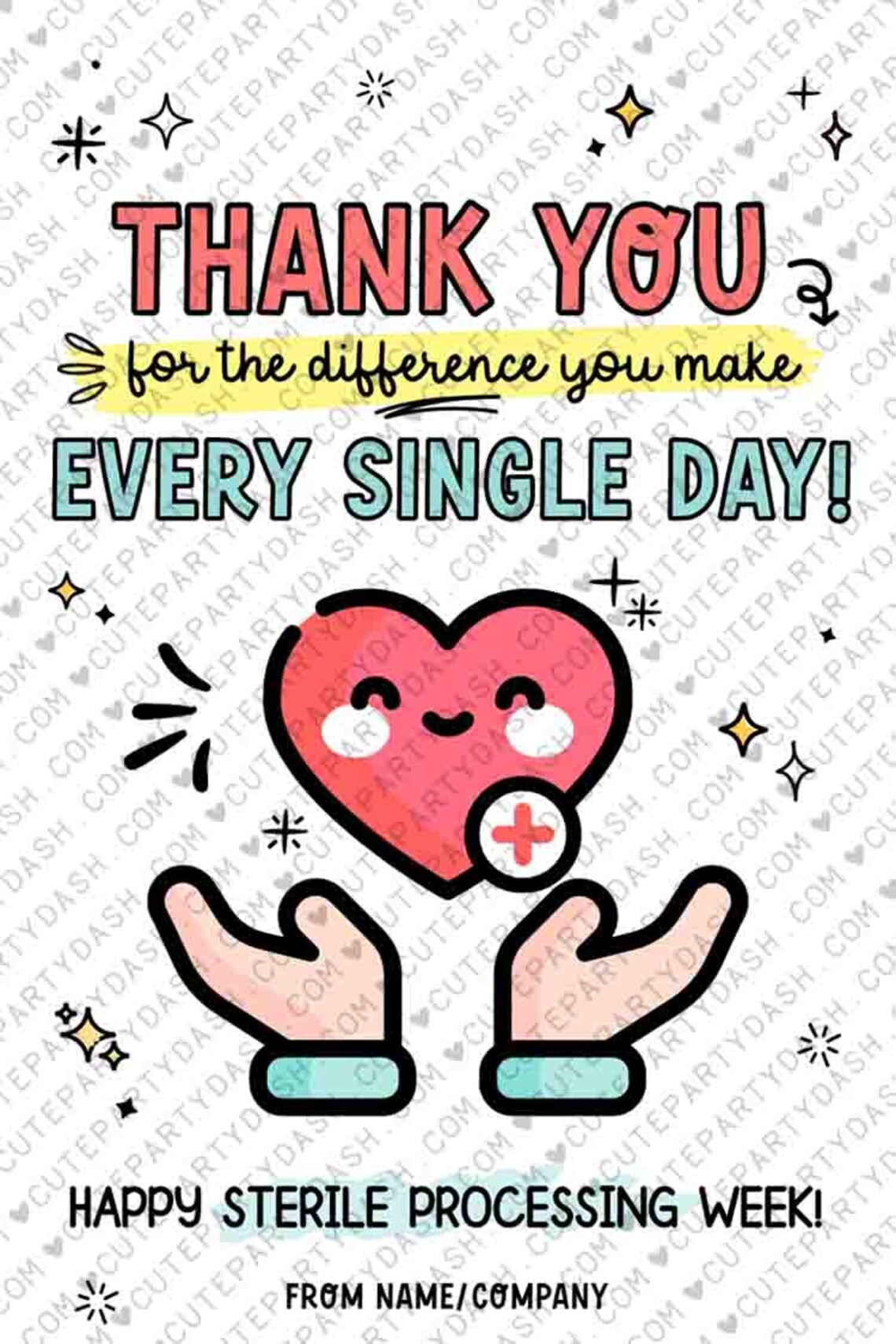 Sterile Processing Week Gift Tag: Editable Appreciation Printable ...