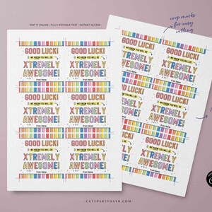 Editable Good Luck Gift Tag: Team Sports Candy Gram (instant Download ...