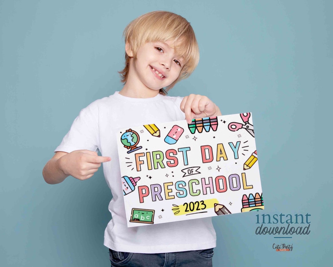 2024 First Day of School Sign INSTANT DOWNLOAD Back to School 1st Day ...