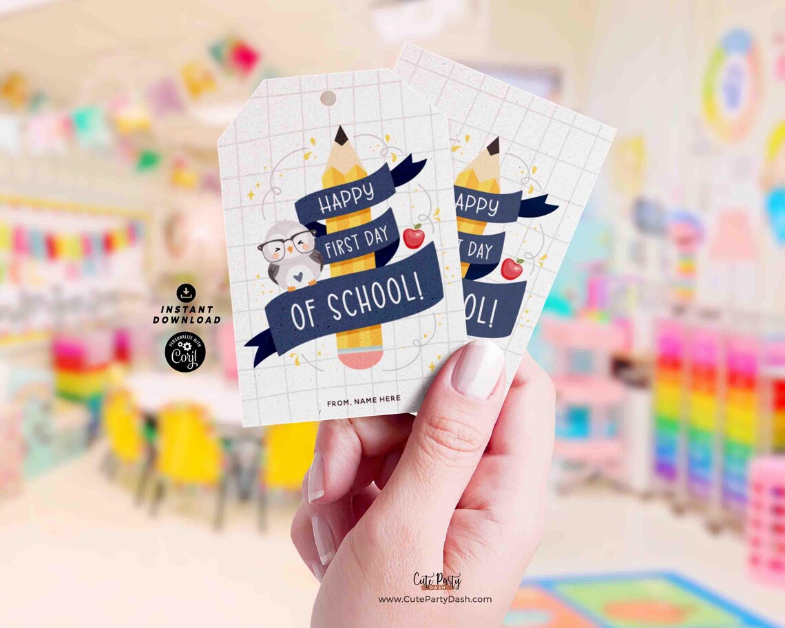 EDITABLE Welcome Back to School Gift Tag Printable INSTANT DOWNLOAD ...