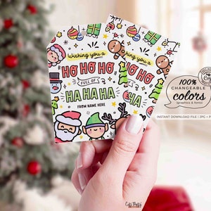 Christmas Gift Tags Printable INSTANT DOWNLOAD Happy Holidays Funny ...