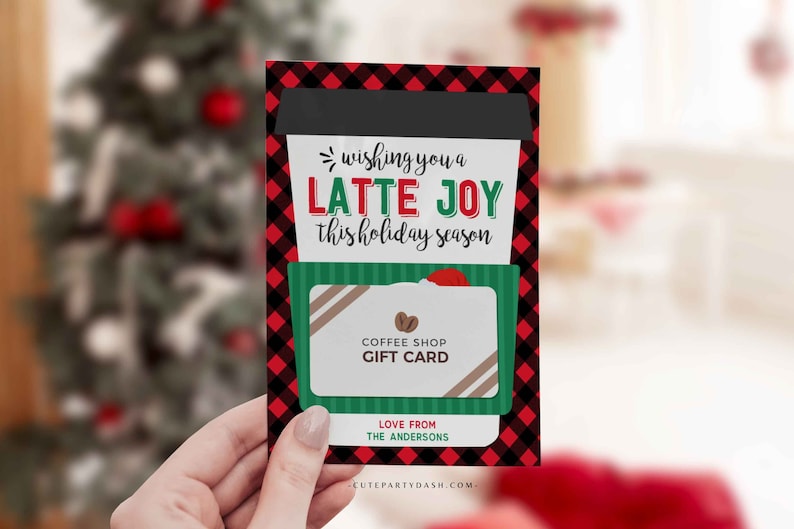 Editable Christmas Wishing You a Latte Joy This Holiday Season - Etsy