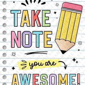 Take Note Tag Editable Teacher Appreciation Week Gift Tag Template ...