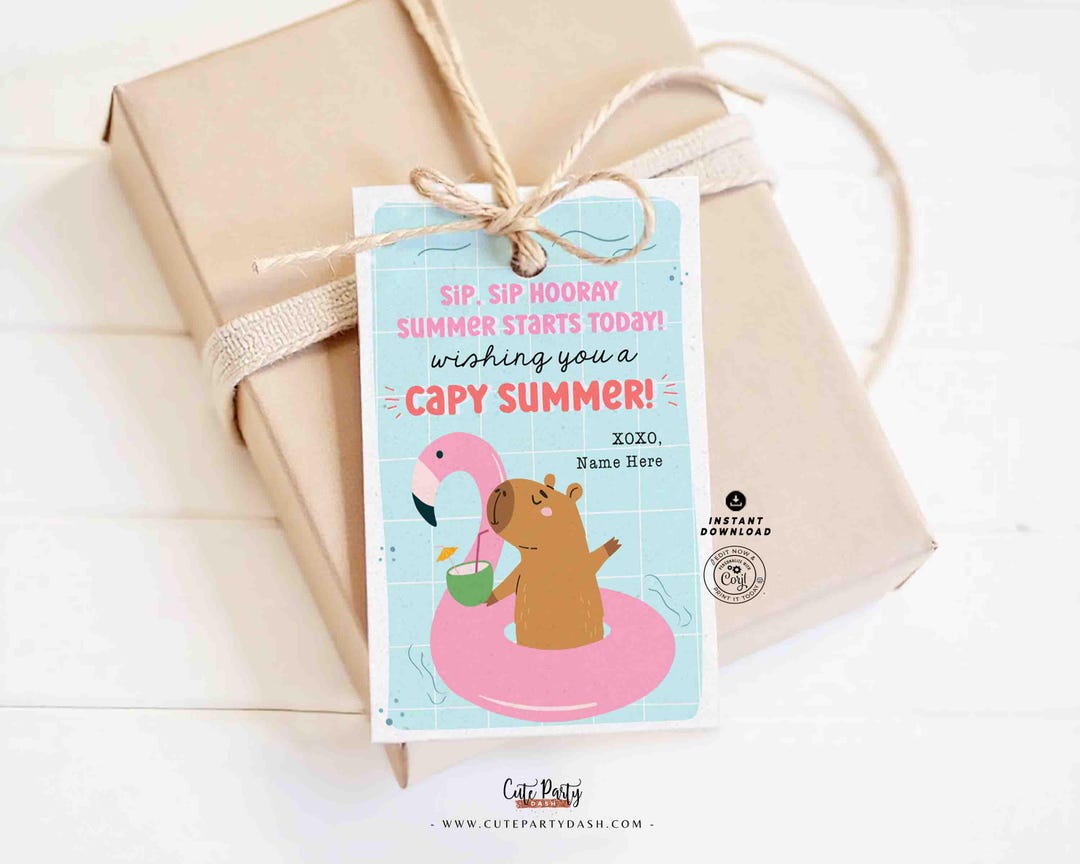 Have a Great Summer Gift Tag Printable INSTANT DOWNLOAD Editable End of ...