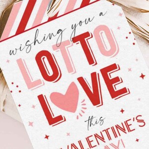 Valentine's Day Treat Tag, Wishing You a Lotto Love Gift Tag ...