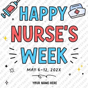 Nurses Week Gift Tags Printable INSTANT DOWNLOAD Editable National ...