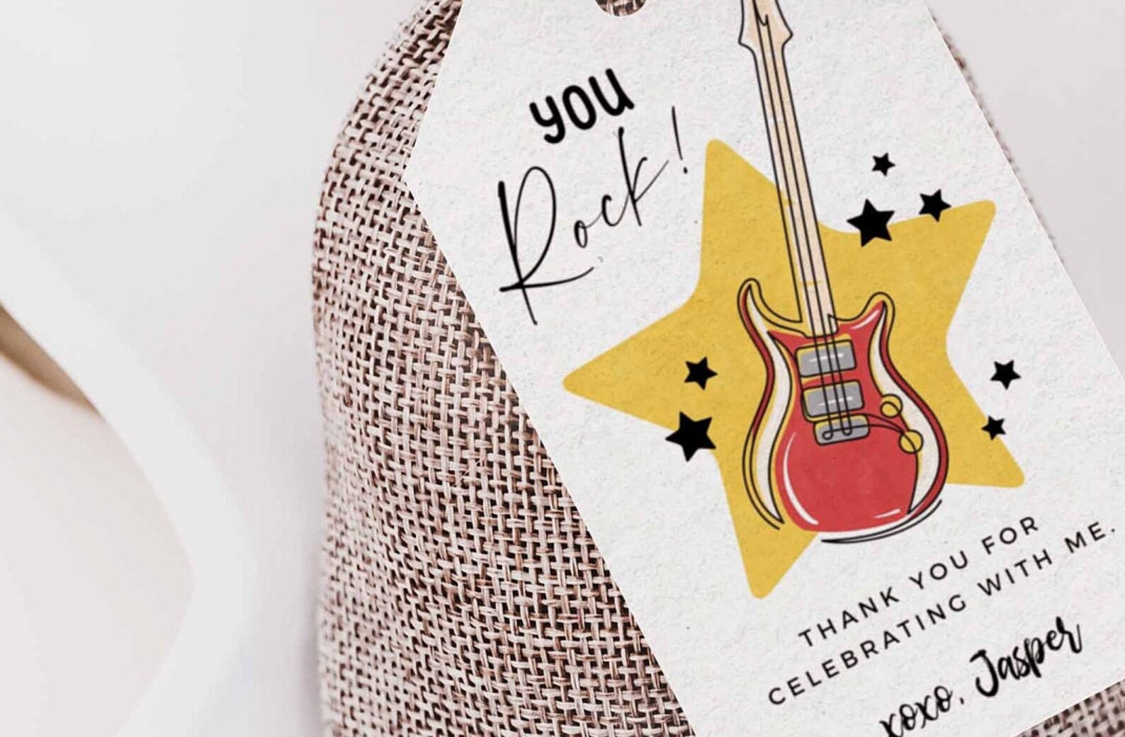 EDITABLE One Rocks Baby 1st Birthday Favor Tags Modern Rocked - Etsy