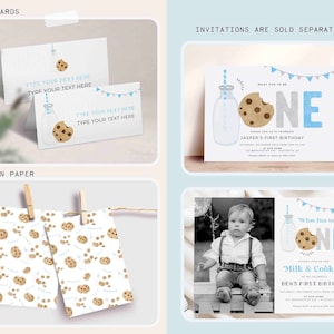 Minimal Milk and Cookies Birthday Party Decor Bundle INSTANT DOWNLOAD ...