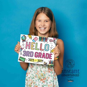 Editable First Day of School Sign INSTANT DOWNLOAD, EDITABLE Boy Girl ...