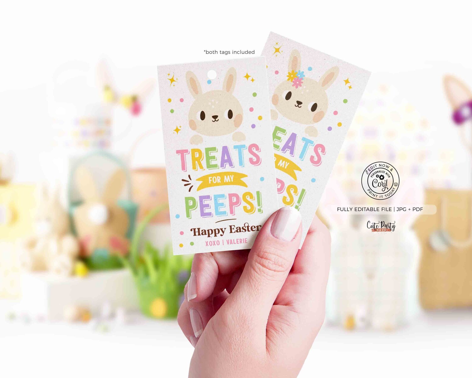 INSTANT DOWNLOAD Treats for My Peeps Gift Tag Editable Peeps - Etsy