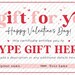 Custom Valentine's Day Gift Certificate Printable INSTANT DOWNLOAD ...