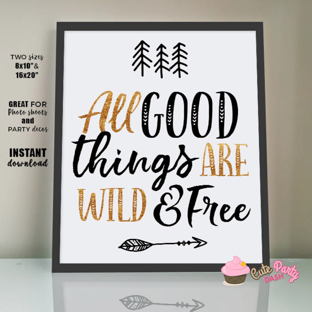 INSTANT DOWNLOAD - Wild One First Birthday Party Sign Poster Wild ...