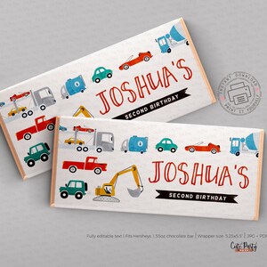 Editable Transportation Birthday Wall Banner, Printable Truck Car ...
