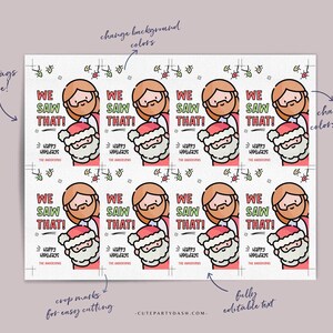 Funny Christmas Gift Tags Printable INSTANT DOWNLOAD Happy Holidays ...