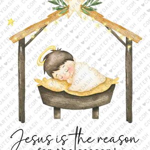 Christmas Nativity Tags Printable INSTANT DOWNLOAD Editable JESUS is ...