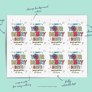 Gummy Bear Give It Your Beary Best Good Luck Tag Printable INSTANT ...