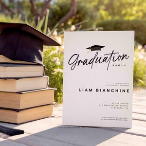 Graduation Party Invitation Printable EDITABLE Printable Minimalist ...