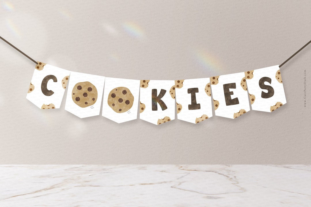 Cookies Booth Printable Banner, Cookie Sign, Bake Sale Banner, Cookie ...