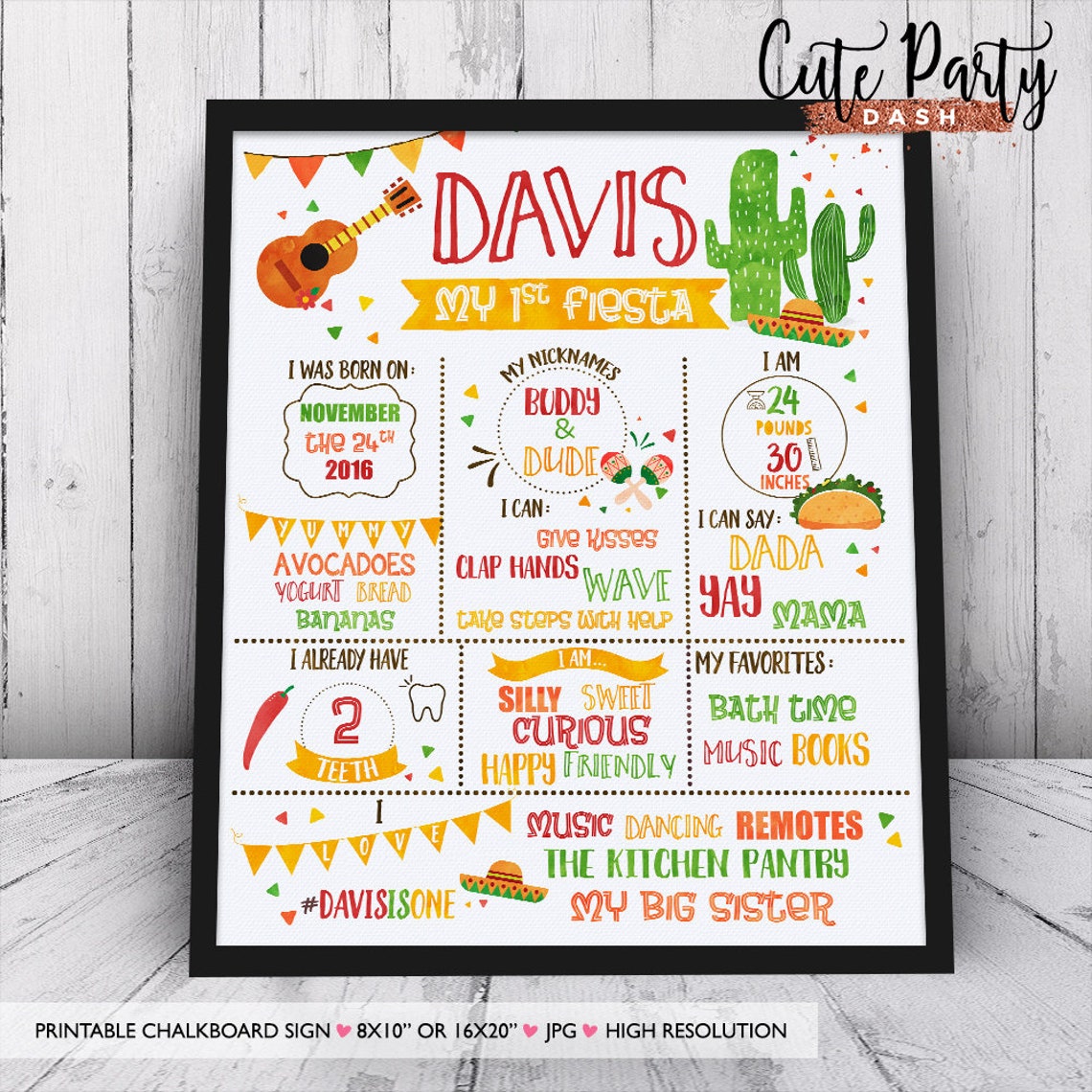 INSTANT DOWNLOAD EDITABLE Fiesta Birthday Decorations | Etsy