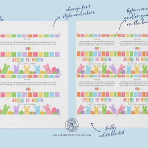 Jesus is Risen Tell Your Peeps Religious Easter Treat Bag Toppers ...