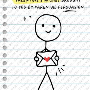 Funny Kids Valentine's Day Cards Printable INSTANT DOWNLOAD Classroom ...