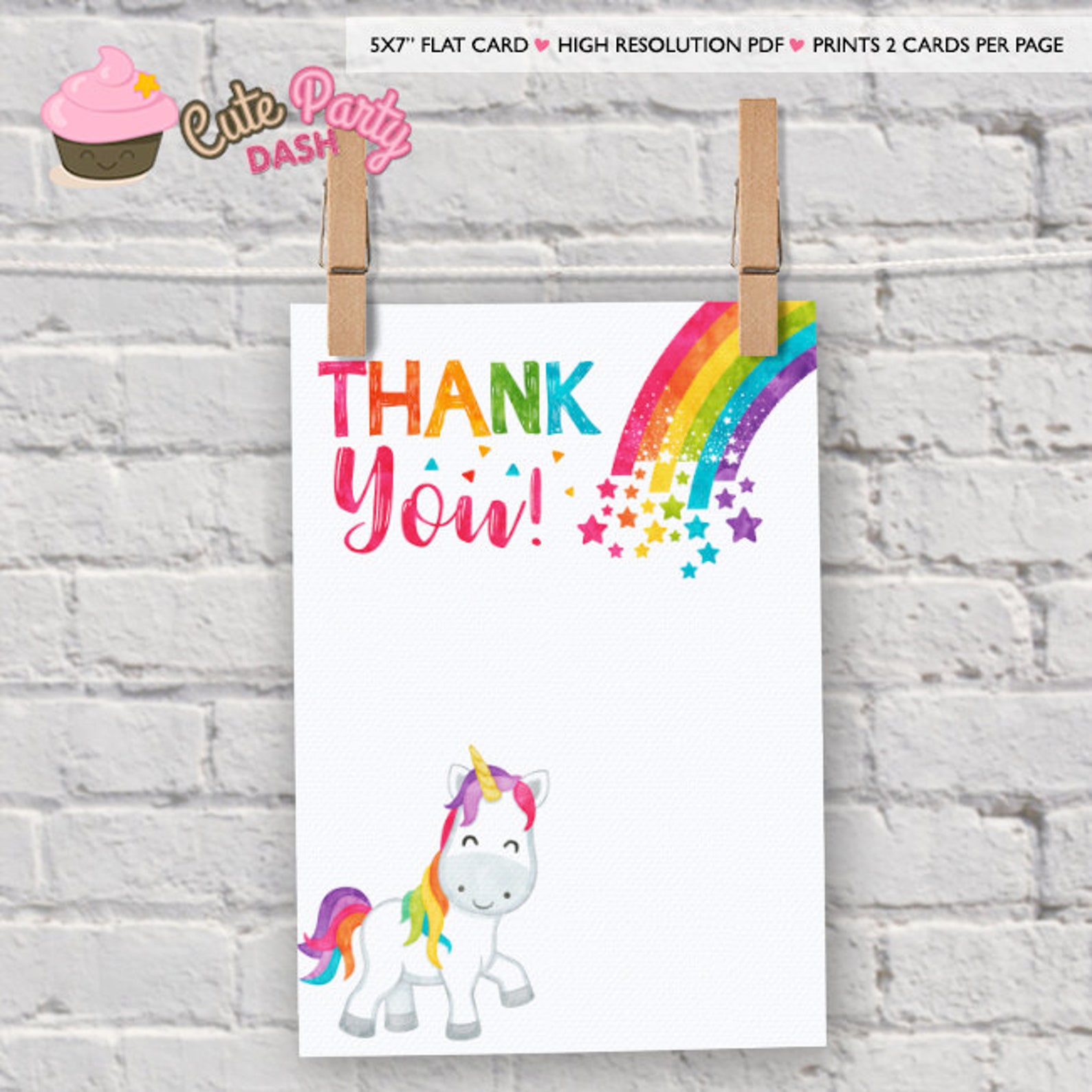INSTANT DOWNLOAD EDITABLE unicorn rainbow Birthday Pennant | Etsy