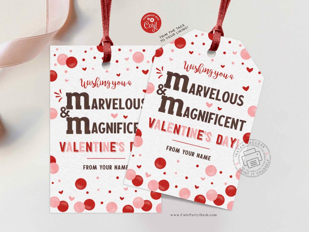 Editable Valentine's Day Gift Tag, Classroom Candy Card (instant ...