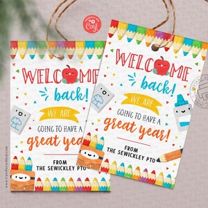 EDITABLE Welcome Back to School Gift Tag, First Day of School, Teacher ...