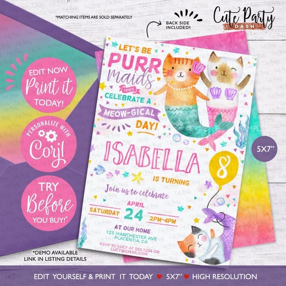 Invitations & Announcements Invitations Editable Pool Party Invitation ...