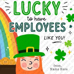 Lucky to Have Employees Like You Gift Tag, Staff Employee Appreciation ...