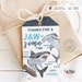 Shark Birthday Favor Tags Shark Jawsome Time Watercolor - Etsy