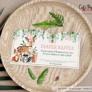 INSTANT DOWNLOAD, SALE, Girl Woodland Baby Shower Invitation Kit ...