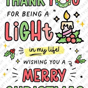 Christmas Candle Gift Tag Printable Holiday Gift Tags Printable INSTANT ...