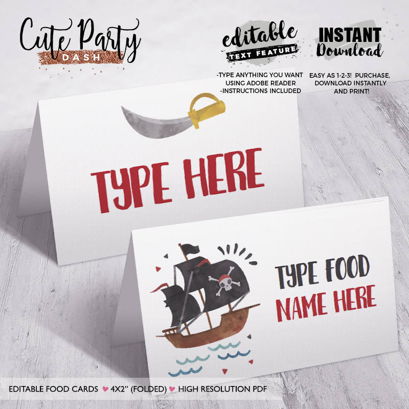 INSTANT DOWNLOAD EDITABLE Pirate Birthday Water Labels | Etsy